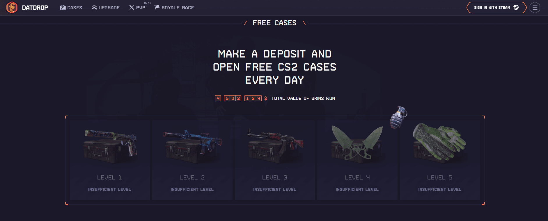 DatDrop – CS2 Case Opening Service Without Keys